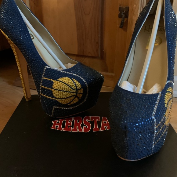 Herstar | Shoes | Herstar Indiana Pacers Luxury Pumps | Poshmark